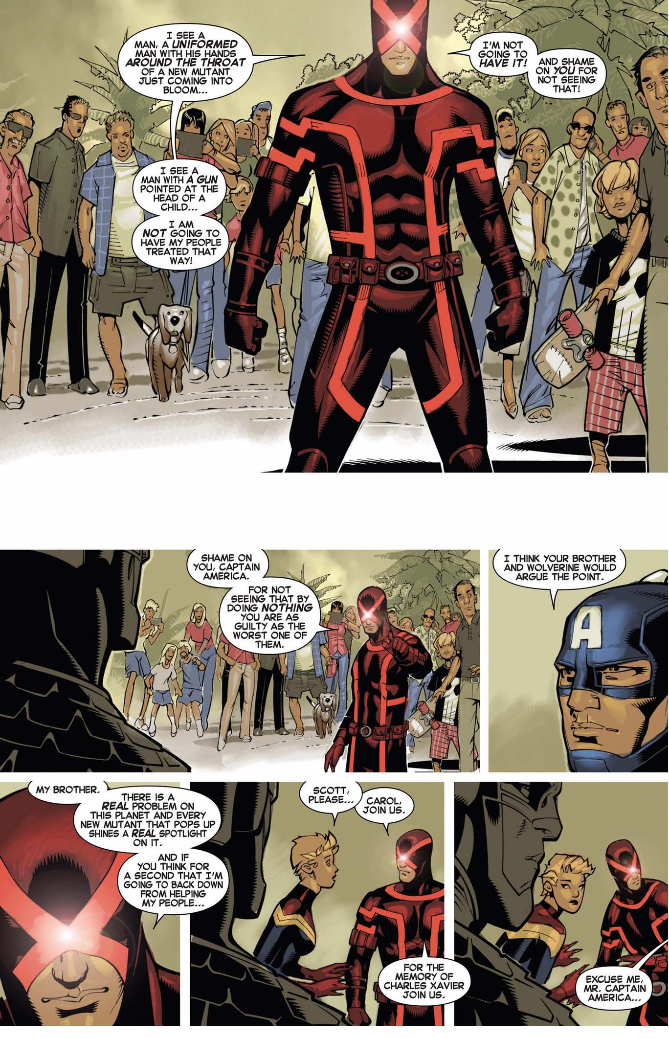 Cyclops Educating Captain America On Mutant Rights – Comicnewbies