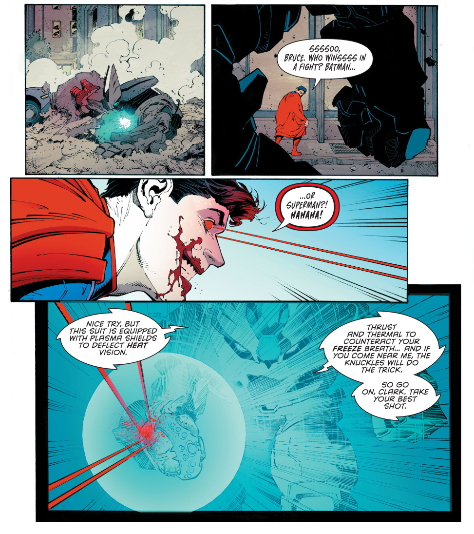 Batman’s Justice Buster Suit VS Superman – Comicnewbies