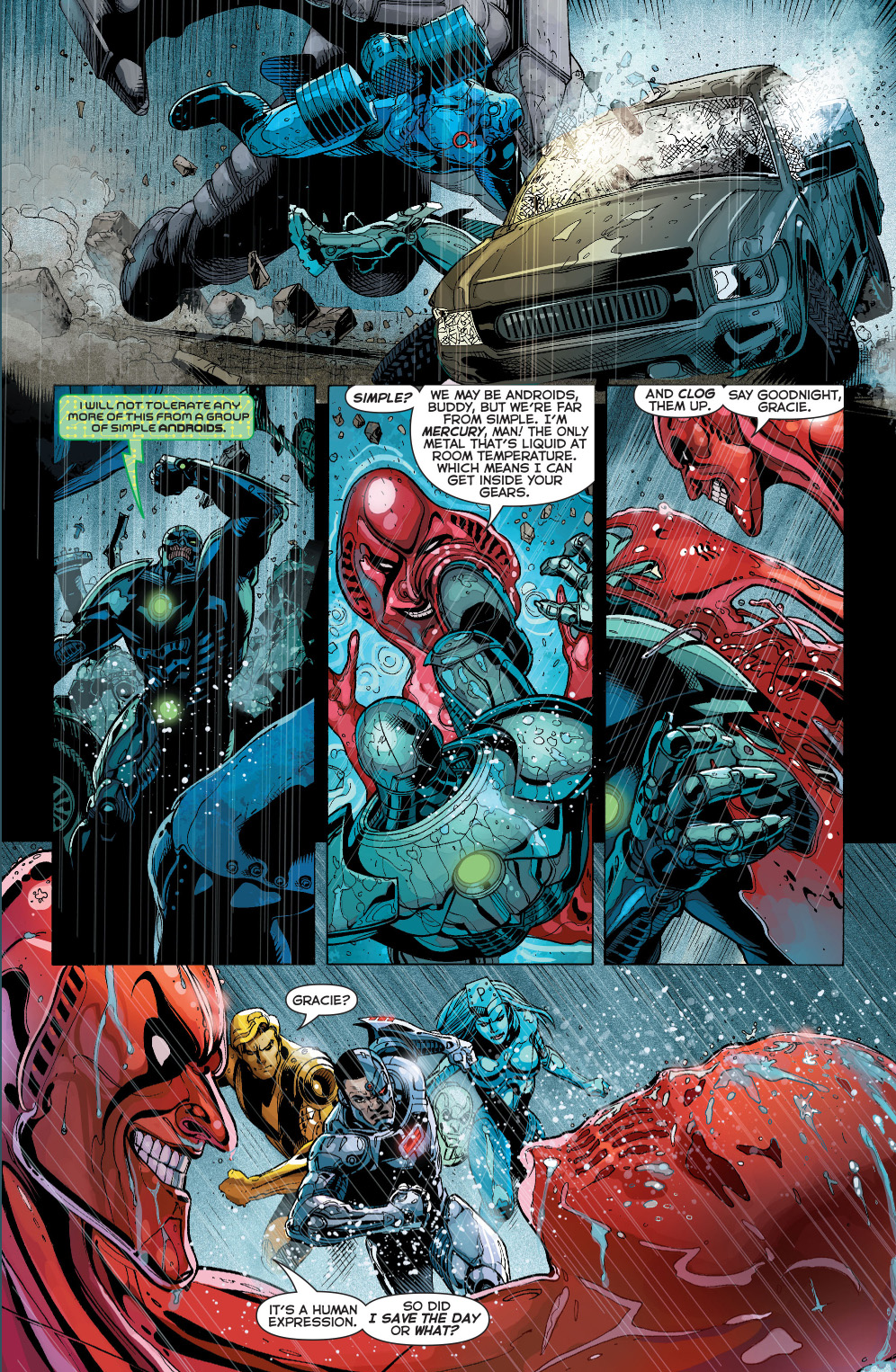 Cyborg And The Metal Men VS Grid – Comicnewbies