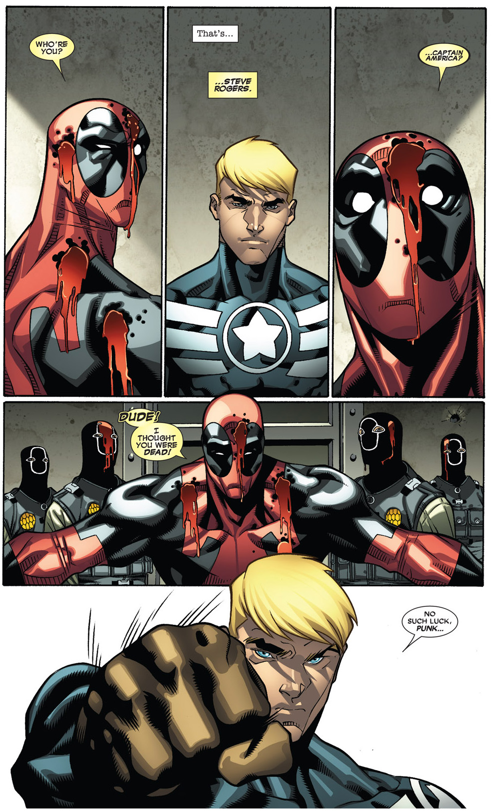 Captain America Punches Deadpool – Comicnewbies