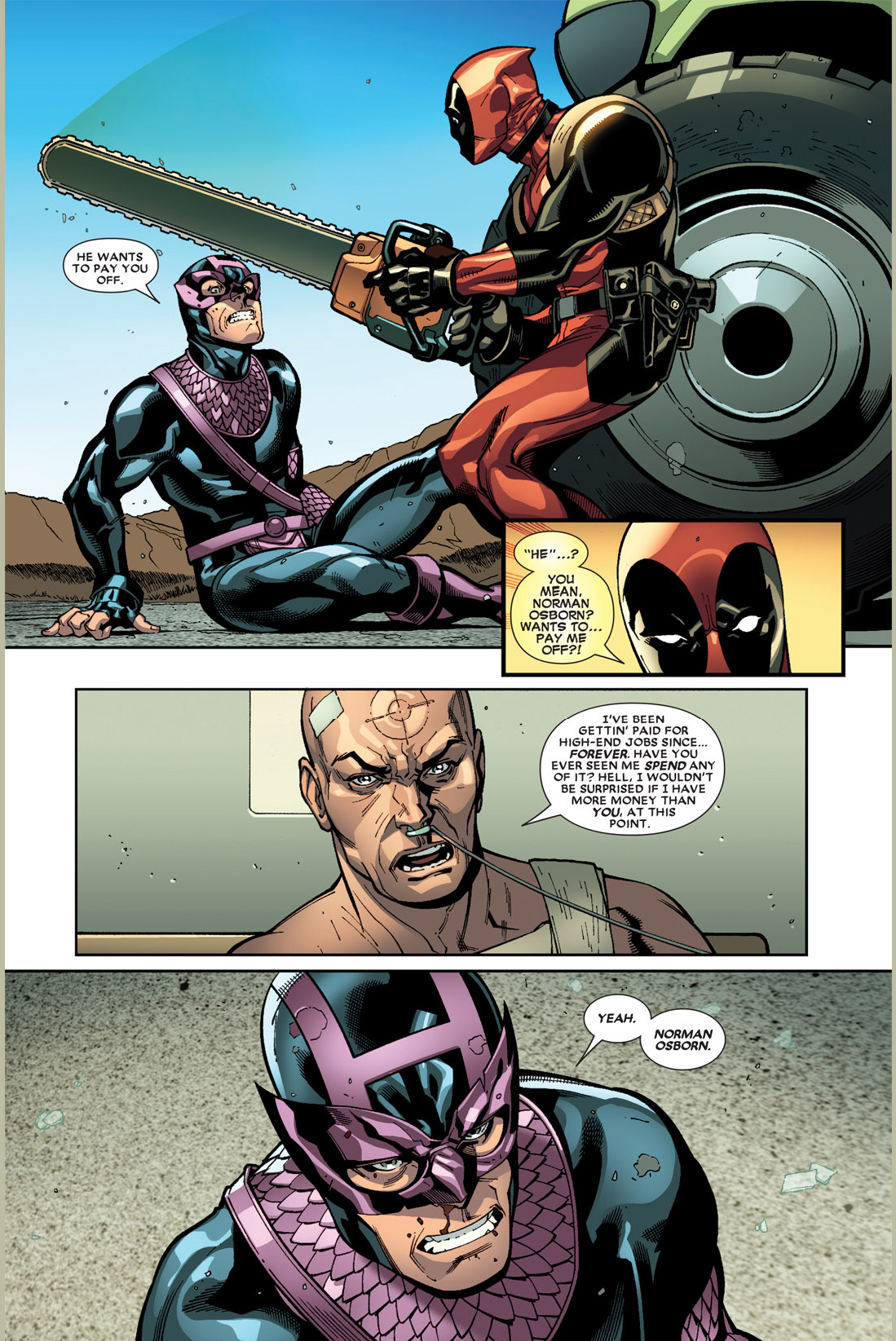 Dark Avengers Hawkeye Bribes Deadpool – Comicnewbies