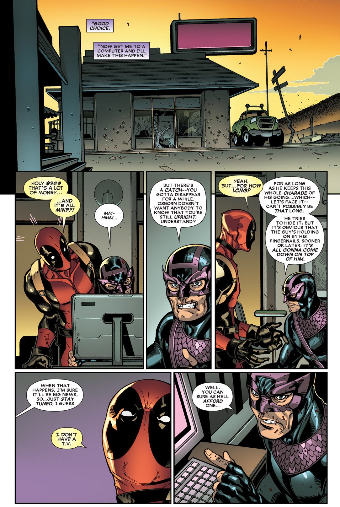 Dark Avengers Hawkeye Bribes Deadpool – Comicnewbies