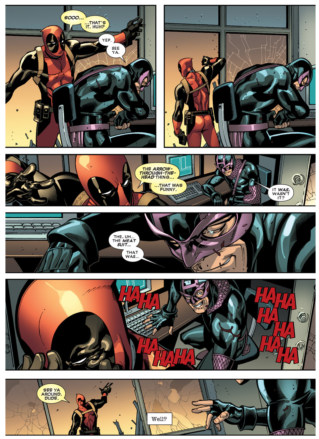 Dark Avengers Hawkeye Bribes Deadpool – Comicnewbies