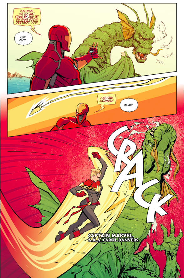 Iron Man And Captain Marvel VS Fin Fang Foom – Comicnewbies