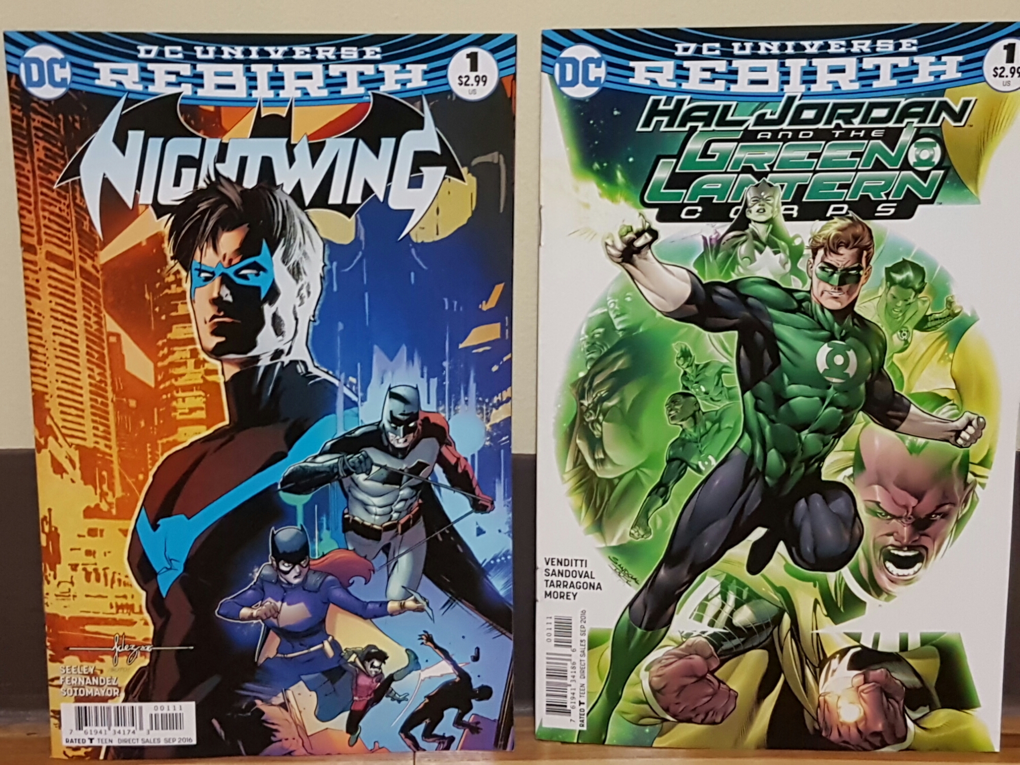 Nightwing #1 (Rebirth) And Hal Jordan And The Green Lantern Corps #1 ...