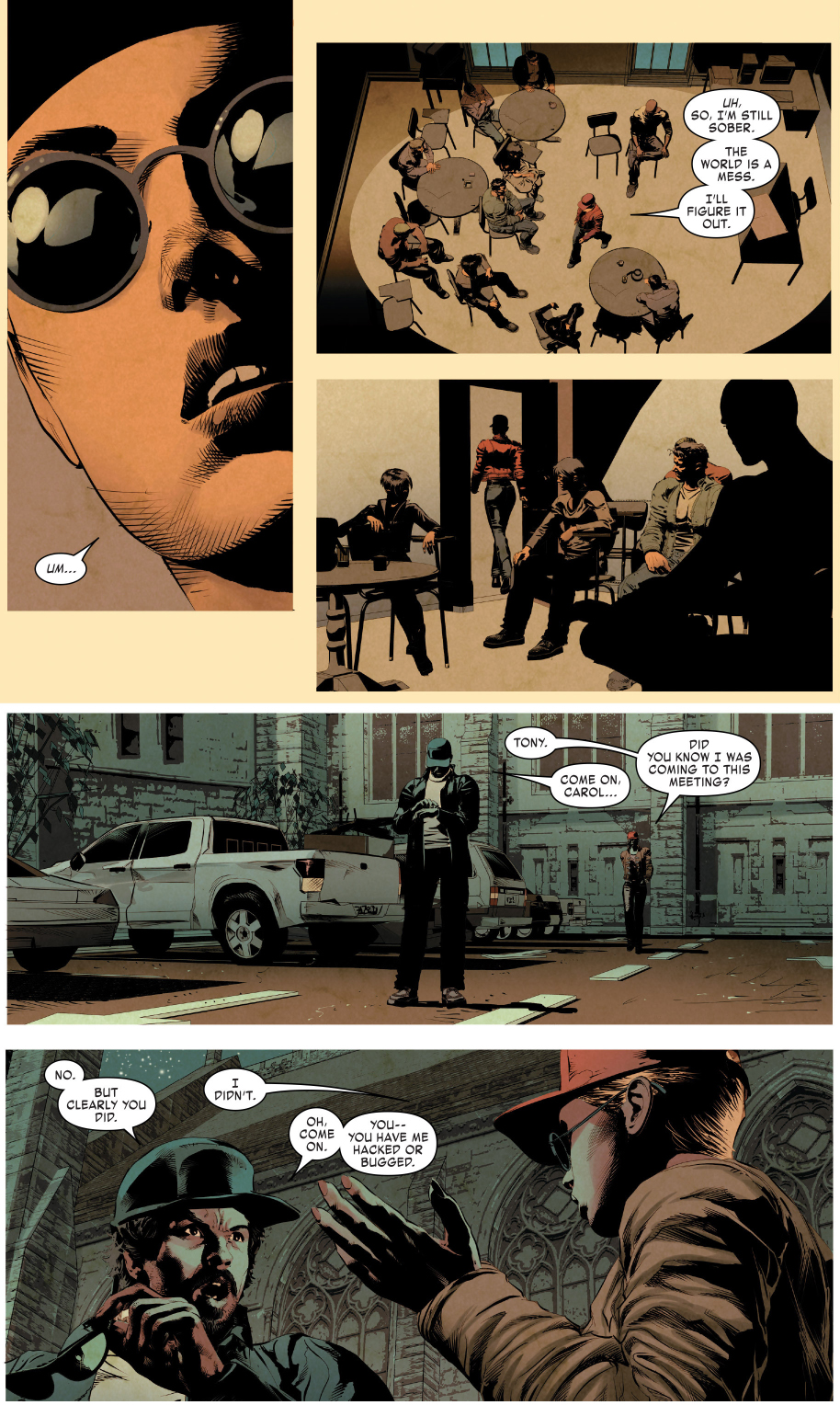 Tony Stark And Carol Danvers In An Alcoholics Anonymous Meeting ...