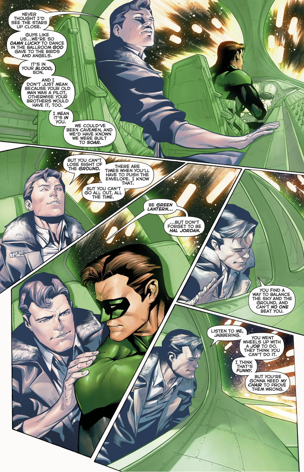 Hal Jordan Flying In Space With His Father – Comicnewbies