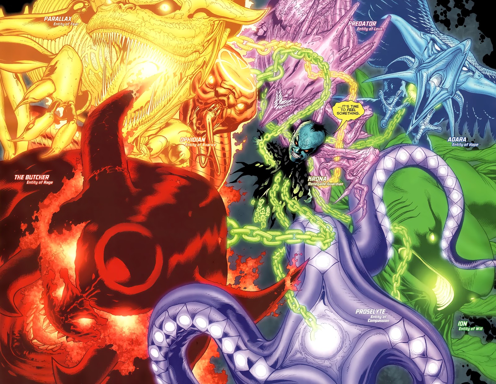 The Guardians Of The Universe Combined With Emotional Entities ...