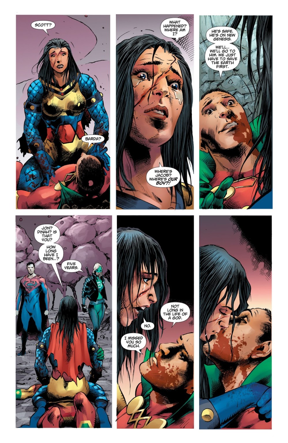 Superman Cures Big Barda Of The Anti-Life Virus (DCeased) – Comicnewbies