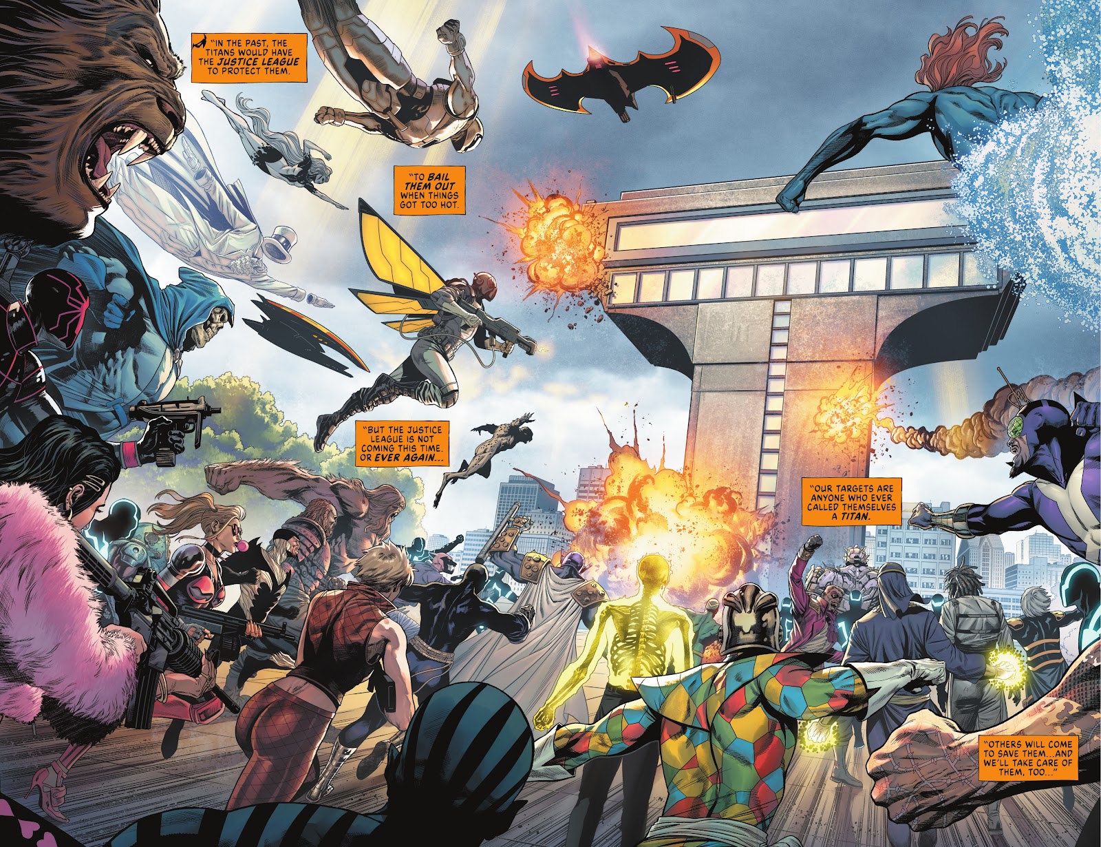 Secret Society of Super-Villains Attacks Titans Tower (Dark Crisis ...